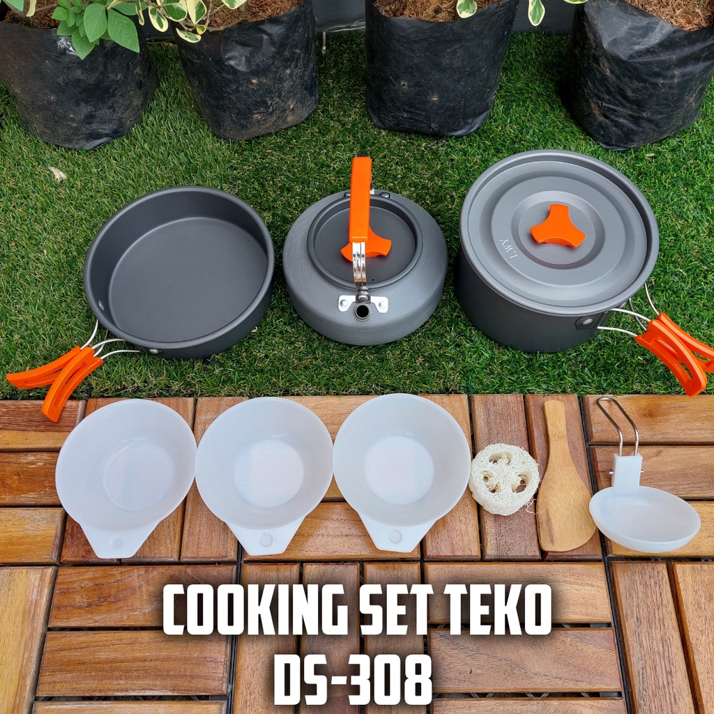 Jual Cooking Set Teko / Nesting Dengan Teko / Ceret DS308 DS300 DS301 ...