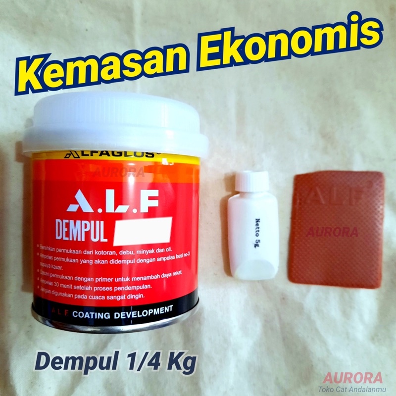 Jual Dempul Alfaglos 250gr Polyester Putty Alfa untuk kendaraan besi ...