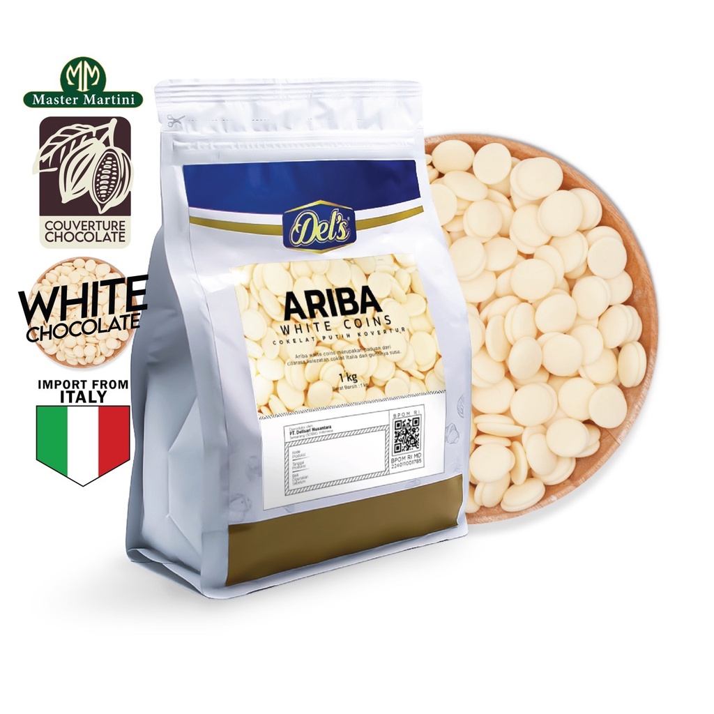 Jual Del's - Ariba White Coin Couverture / Cokelat Putih Kovertur Koin ...