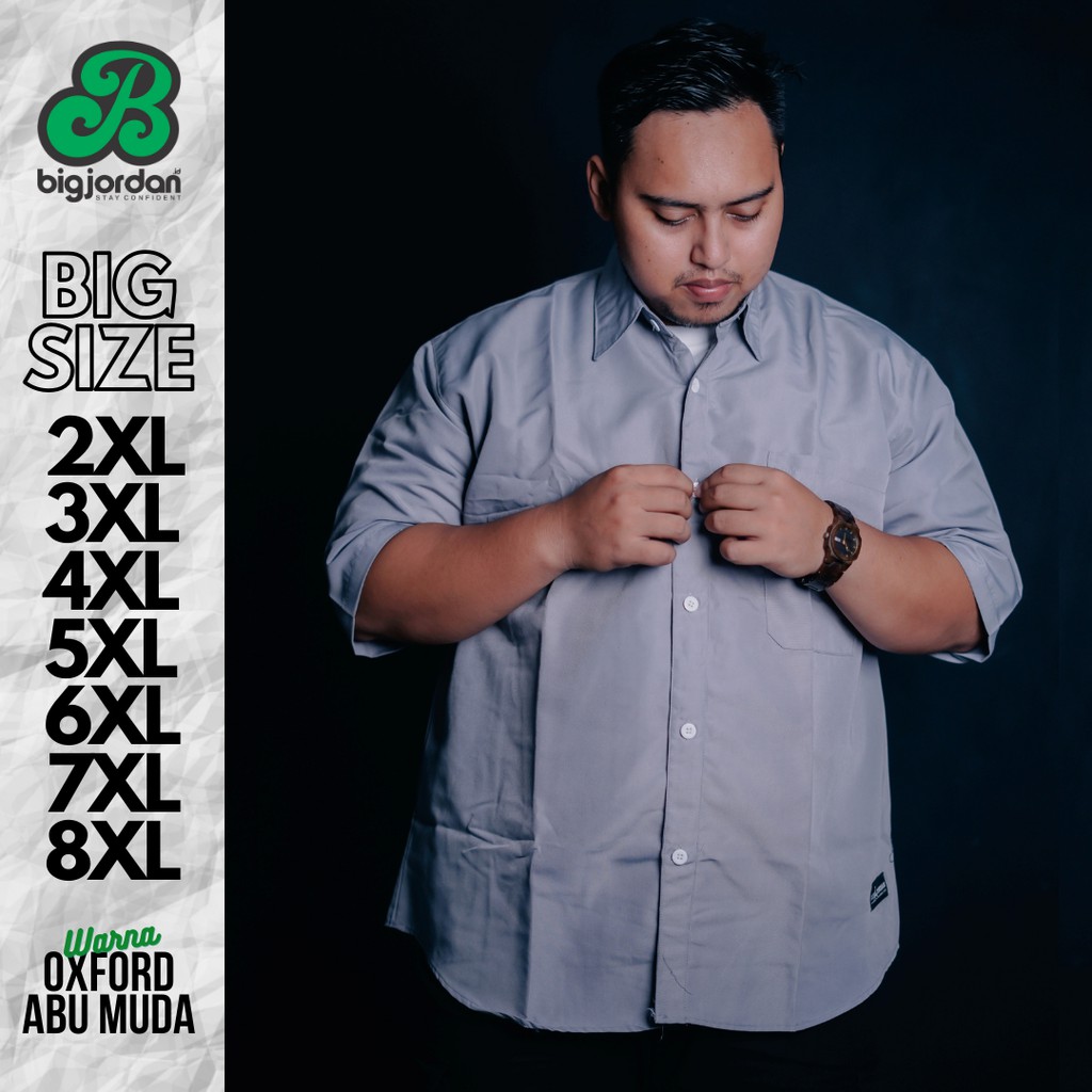 Jual kemeja oxford pria big size 4XL 5XL 6XL 7XL 8XL kemeja pria lengan pendek jumbo 4L 5L 6L 7L ...