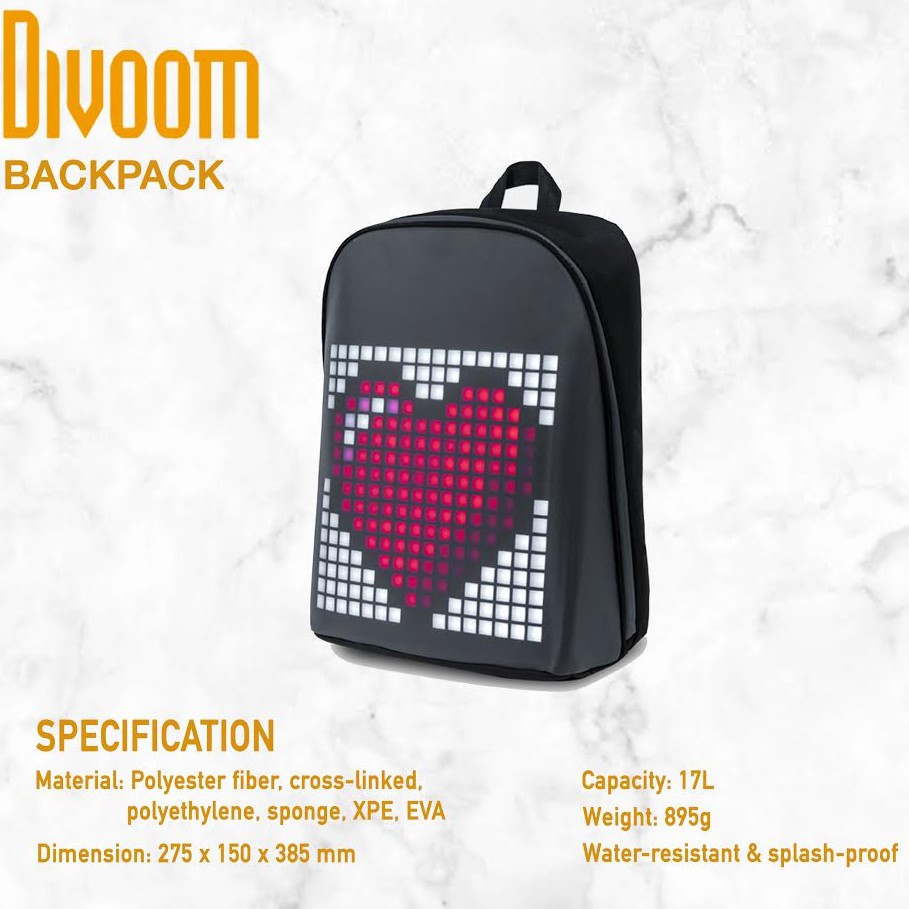 Jual Divoom Pixoo Backpack | Shopee Indonesia