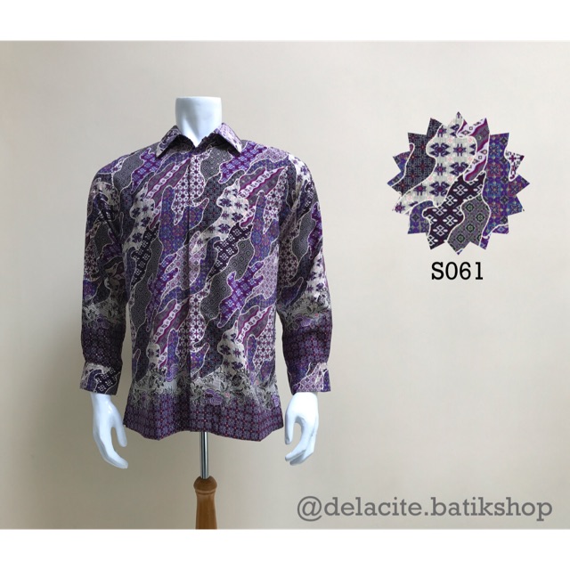 Jual Baju Batik Shirt Satin Pria (Indigo Purple Ungu) | Shopee Indonesia