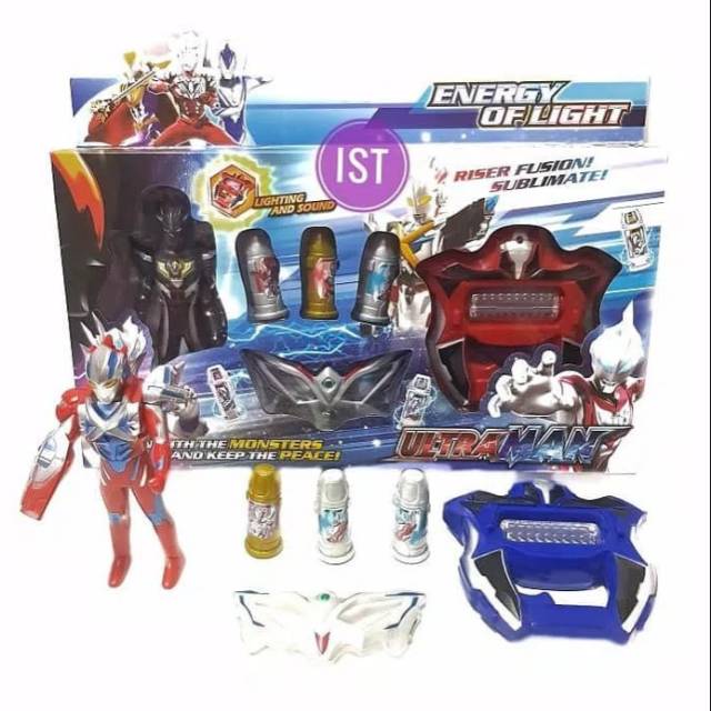 Jual Robot ultraman 1pcs beserta 3pc ultra capsul dan senjata riser ...