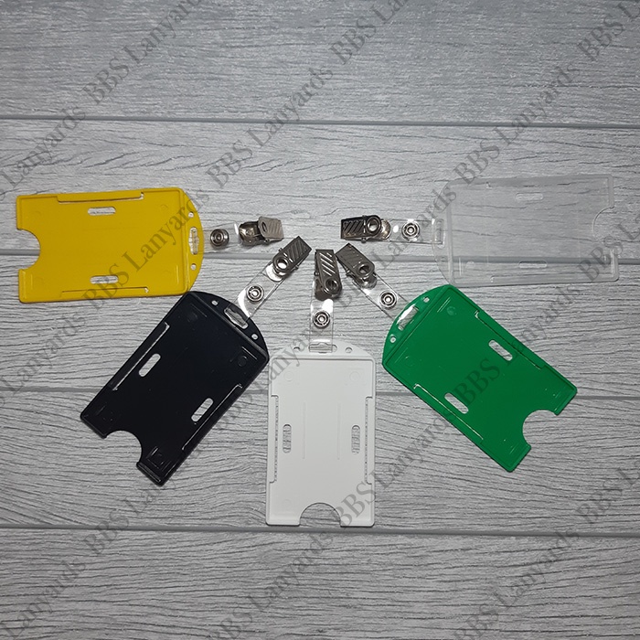 Jual Jepit klip nametag besi dengan ID Card Holder Agrow Portrait ...