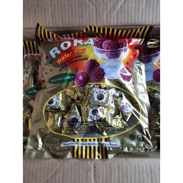 Jual Apollo Roka Wafer Ball Chocolate & Peanut ( isi 50 Pcs ) | Shopee ...