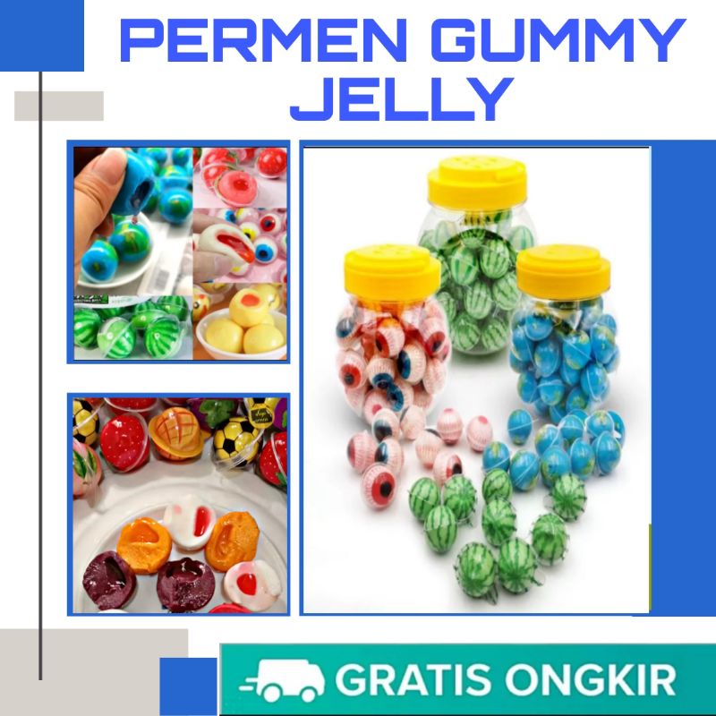 Jual PERMEN GUMMY JELLY YANG VIRAL 1 TOPLES ISI 50 PCS | Shopee Indonesia