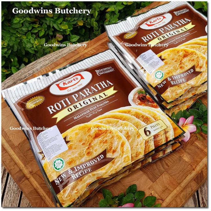 Jual ROTI PARATHA ORIGINAL Malaysia Kart's puff paratha frozen 6pcs ...
