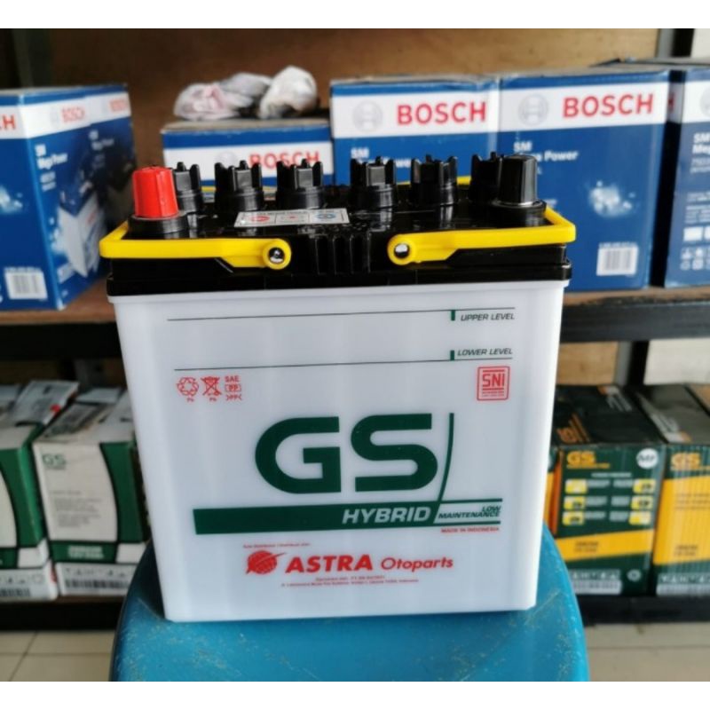 Jual aki batere mobil avanza rush xenia GS Astra hybrid NS40 low maintenance GS Hybrid NS 40 ...
