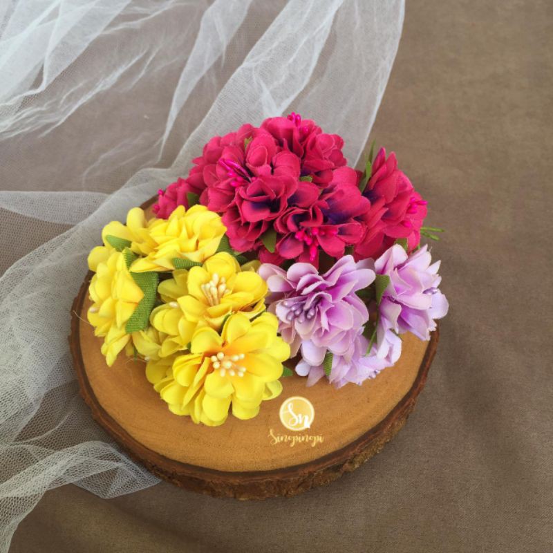 Jual 3/6pcs BUNGA MAWAR EKLESIA | ARTIFICIAL FLOWER BUCKET TANAMAN ...