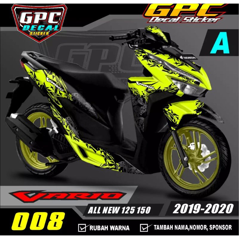 Jual decal all new Vario 150 125 sticker grafis abstrak full body ...