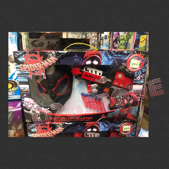 Jual Mainan SpiderMan Hero blaster + Topeng Spider man Miles Morales ...