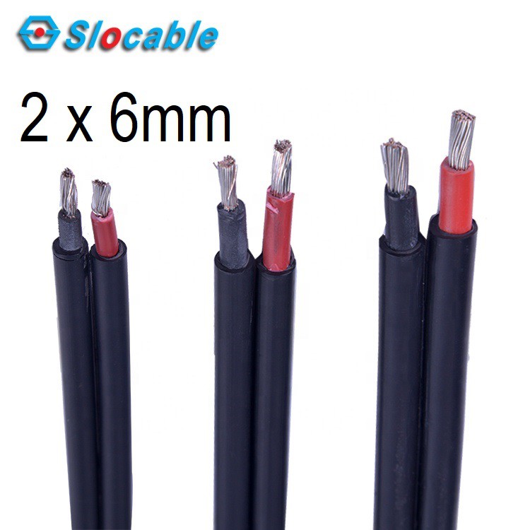 Jual PV Cable Tinned Copper Twin Core 2x6mm 2x 6mm Kabel Solar Panel ...