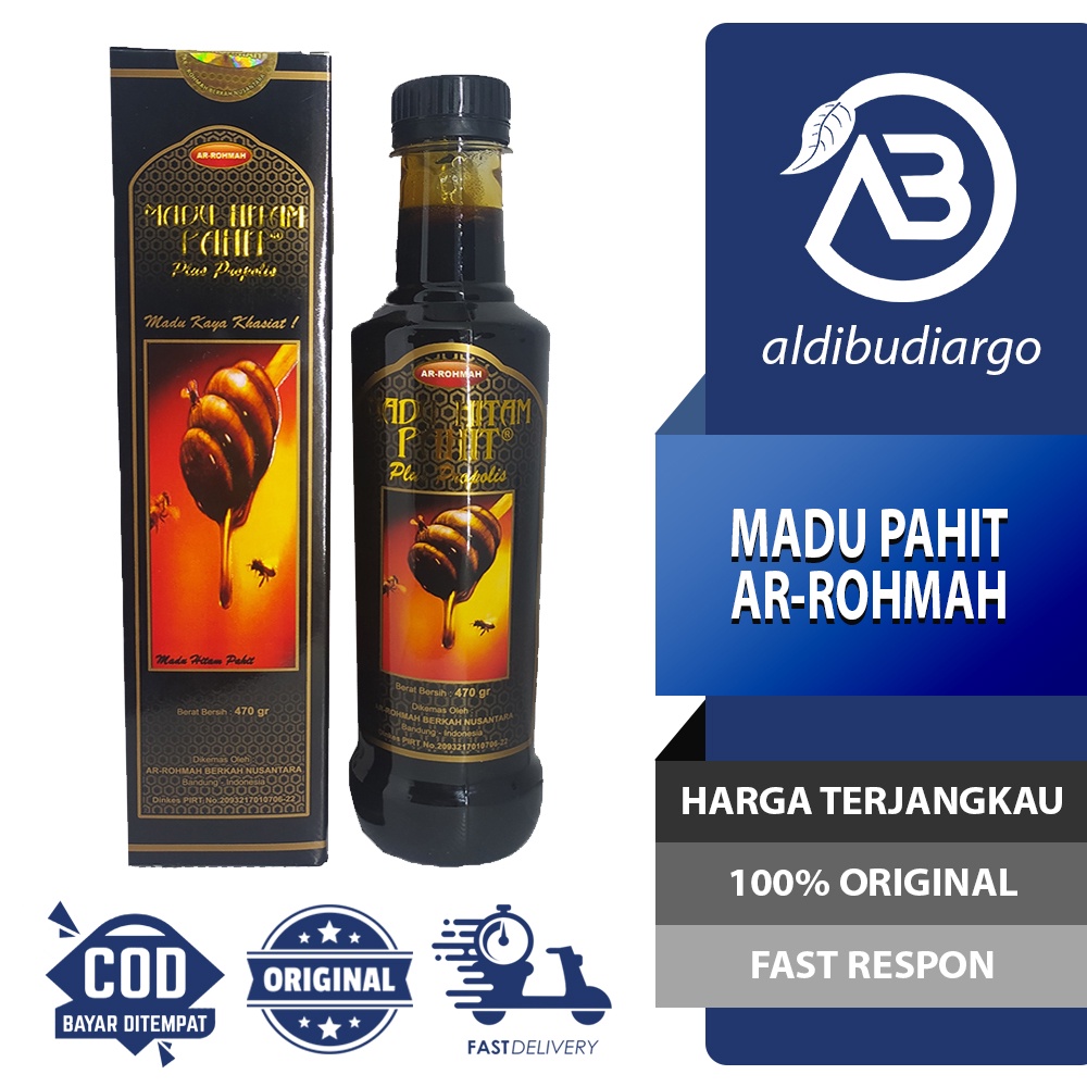 Jual MADU HITAM PAHIT AR ROHMAH PLUS PROPOLIS 460 GRAM | Shopee Indonesia