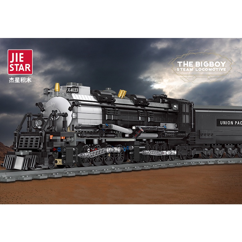 Jual Brick JieStar 59005 Big Boy Steam Train Locomotive Mainan Kereta Api Building Block ...