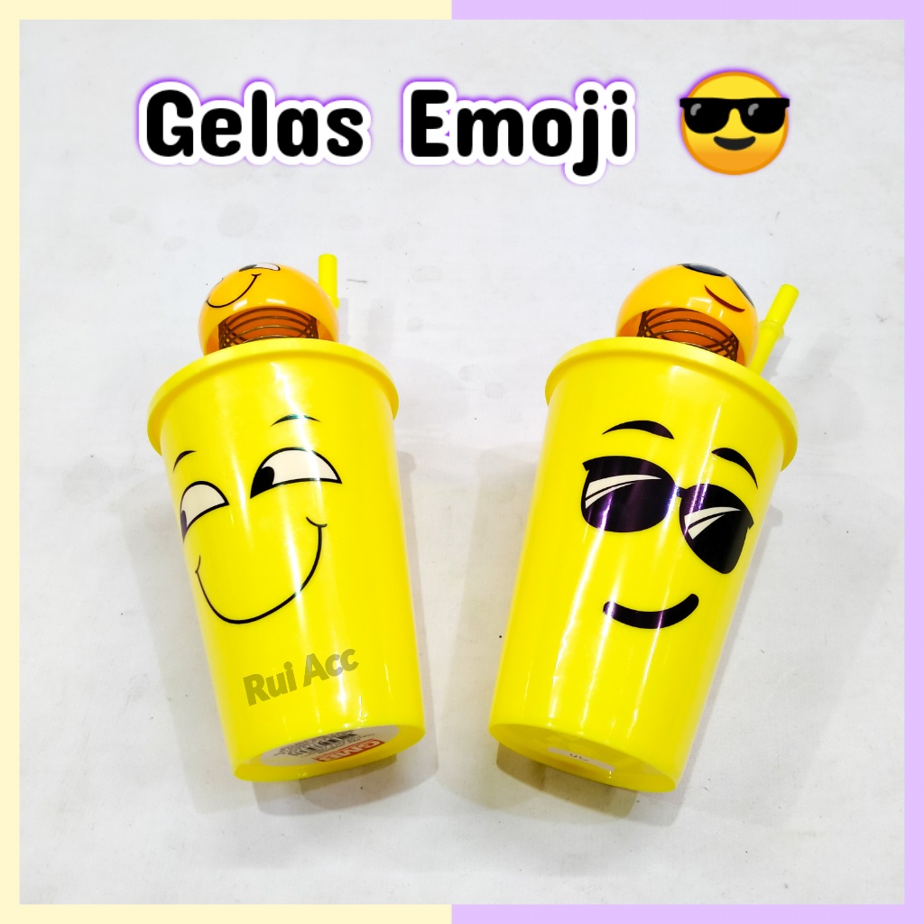 Jual Gelas Emoji Mug Lucu Tempat Minum Gambar Emoticon | Shopee Indonesia