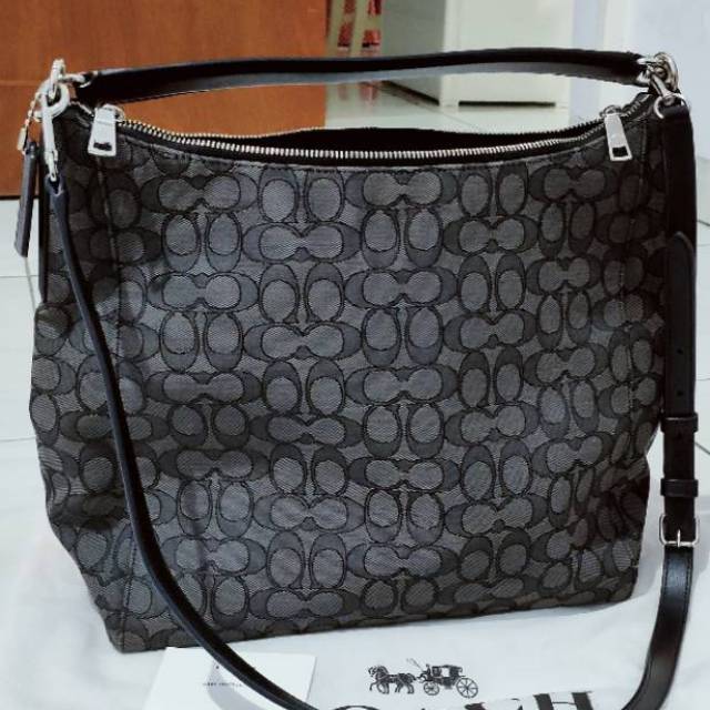 Jual Tas Coach Hobo preloved hitam ORI | Shopee Indonesia