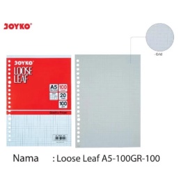 Jual Loose Leaf Isi Kertas File Binder Joyko A5 - 100 GR Grid 100 Lembar | Shopee Indonesia