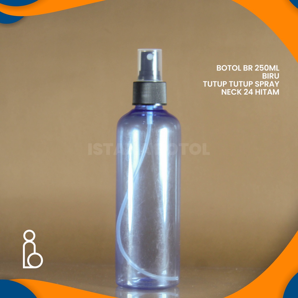 Jual BOTOL PLASTIK SPRAY SEMPROT 250ML TUTUP HITAM / BOTOL SPRAY ...