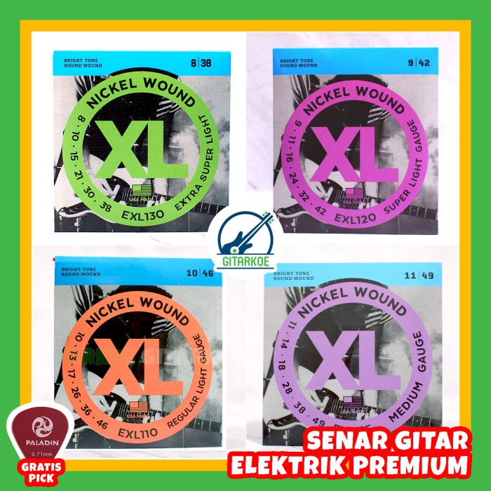 Jual Senar Gitar Listrik Elektrik DAdario Senar Kualitas Terbaik FREE ...
