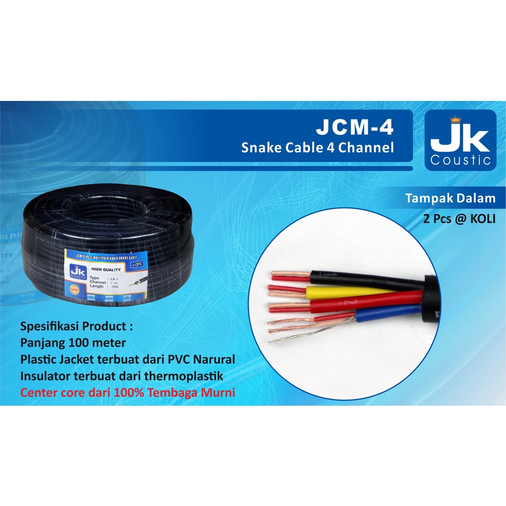 Jual Kabel JCM 4 JK Coustic Kabel 4 Channel | Shopee Indonesia