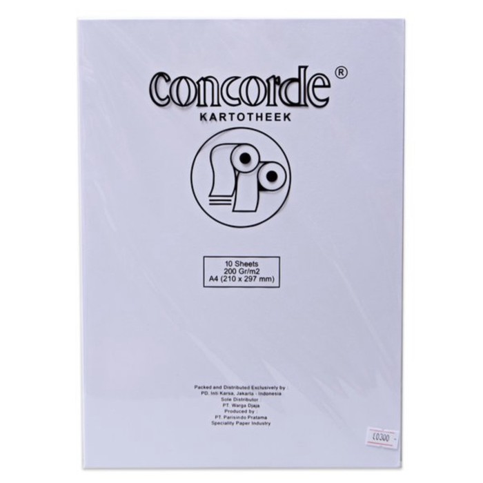 Jual KERTAS CONCORDE A4 200 GR 80300 WHITE | Shopee Indonesia