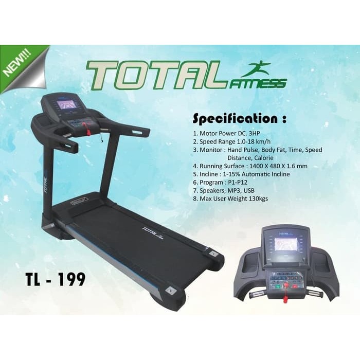 Jual Dijual ALAT FITNESS TL 199 COMMERSIAL TREADMILL Electric BRAND ...
