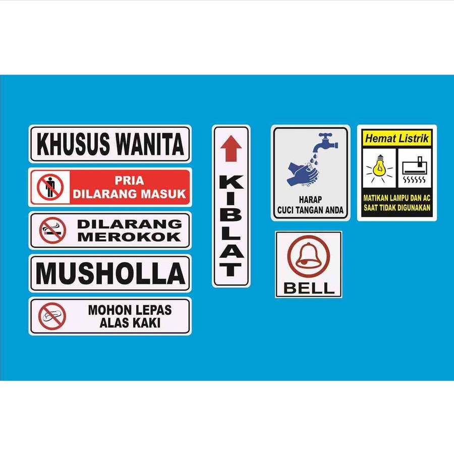 Jual Sign Label Custom HEMAT LISTRIK DLL | Shopee Indonesia