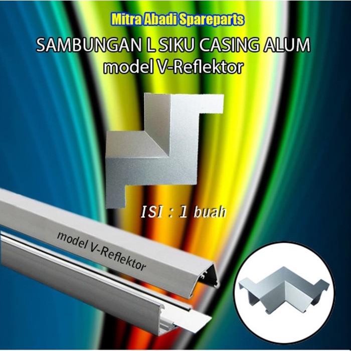 Jual Sambungan Siku L Casing Aluminium Hard Strip LED model V-Reflektor ...