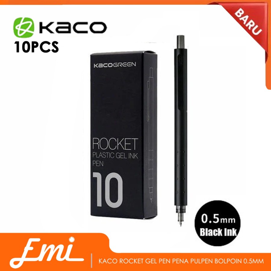 Jual KACO ROCKET Gel Pen Pena Pulpen Bolpoin 0.5mm - Hitam | Shopee ...