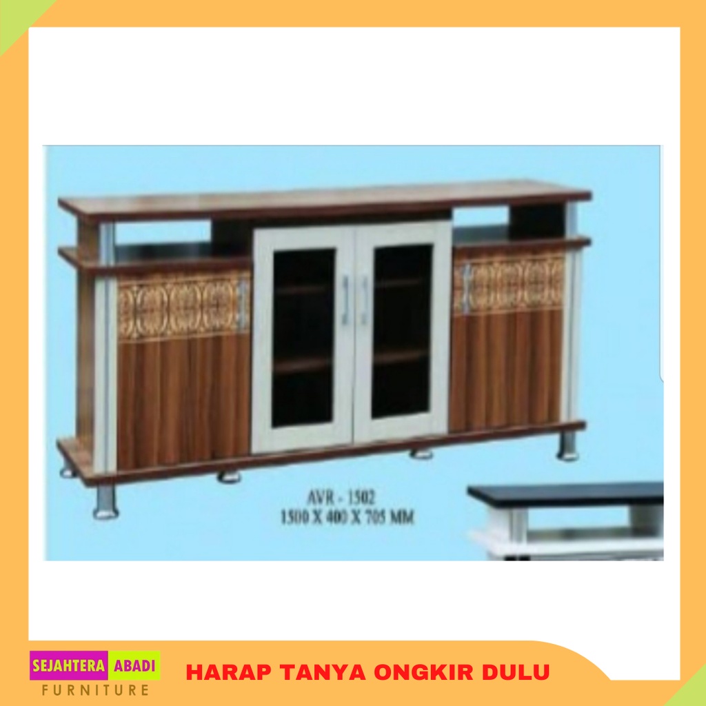 Jual rak tv besar, meja tv audio video rak, bufet pendek mh1502 SALE ...