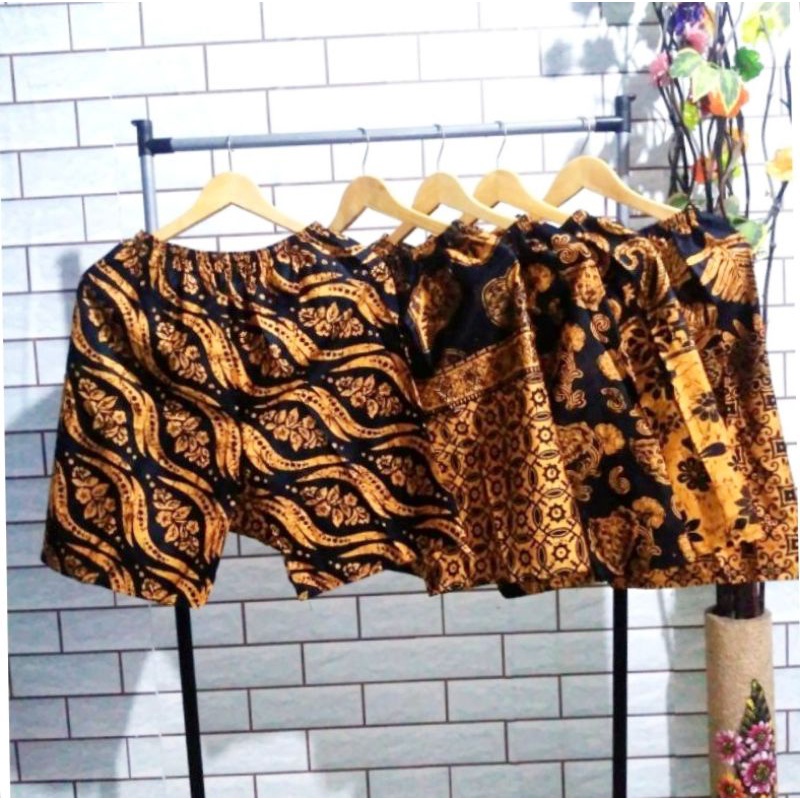 Jual Best Seller | Celana Pendek Batik Jogja Motif Cokelat Gronding ...
