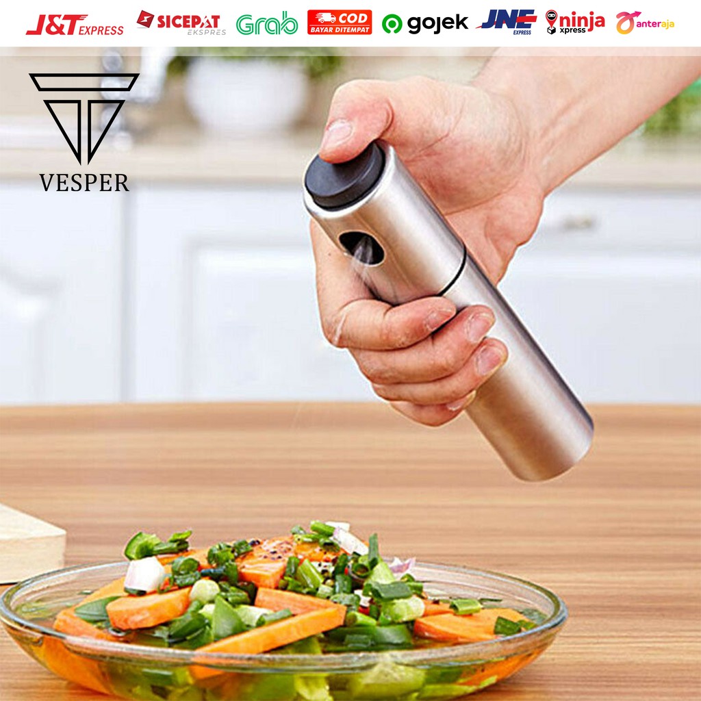 Jual botol semprotan sprayer minyak salad BBQ STAINLESS 100ml / oil ...