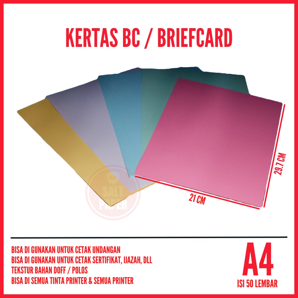 Jual Kertas BC 160 gsm A4 isi 50 lembar / Kertas BC A4 | Shopee Indonesia