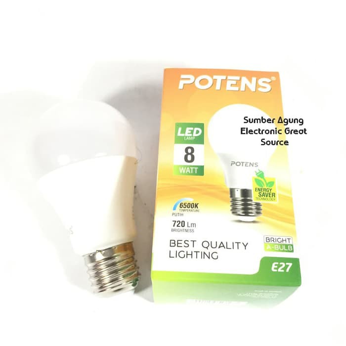 Jual Lampu LED Potens 8W Terang 8 Watt Garansi 1 Tahun Super Terang ...