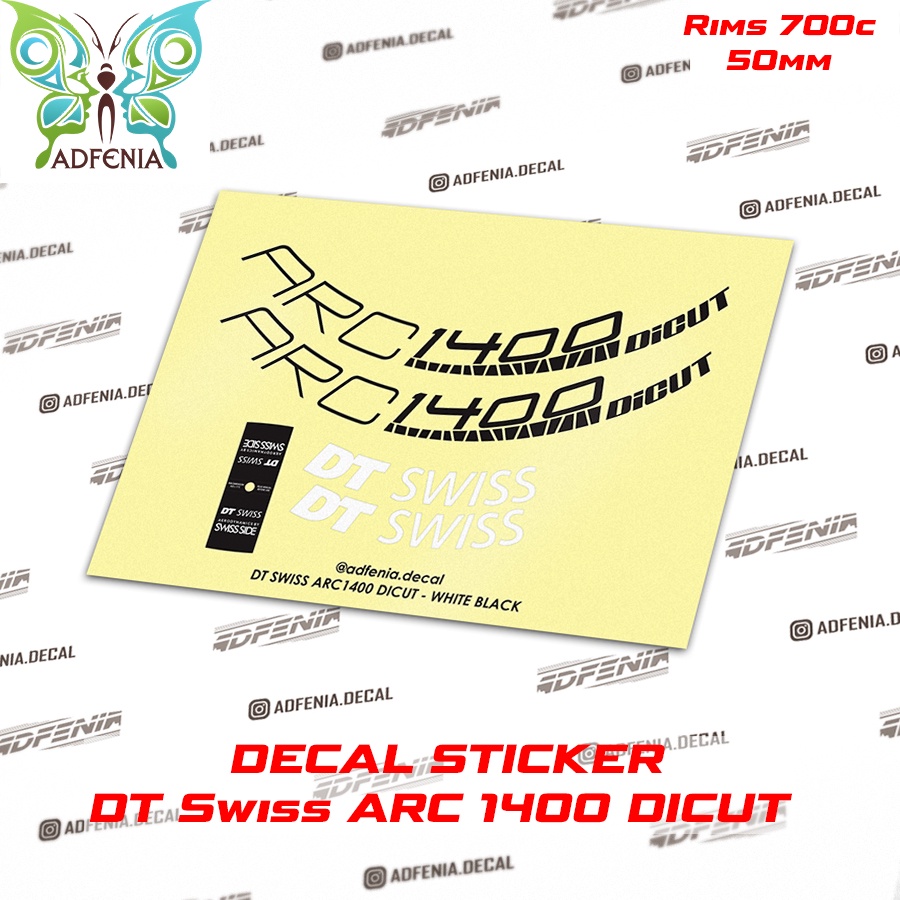 Jual Decal Sticker DT Swiss ARC 1400 DICUT 50 Velg Carbon 5cm Cutting ...