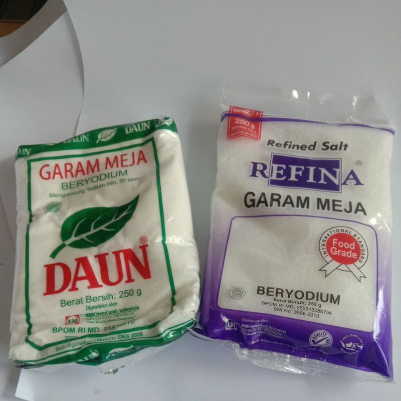 Jual Garam Meja Garam Halus Refina Daun | Shopee Indonesia