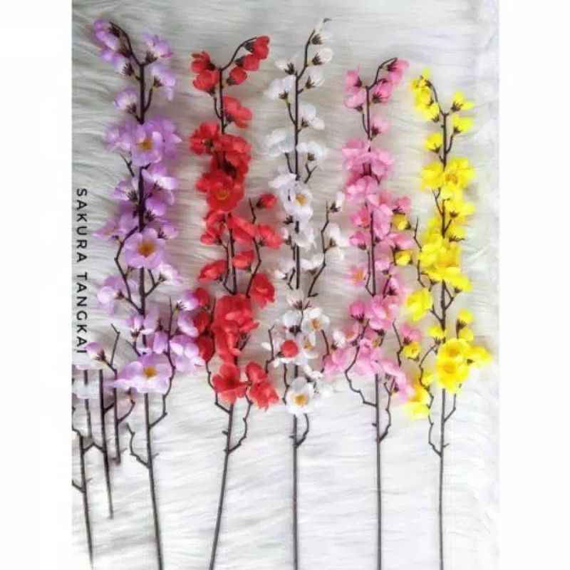 Jual BUNGA SAKURA TANGKAI ARTIFICIAL PLASTIK DEKORASI RUMAH | Shopee ...