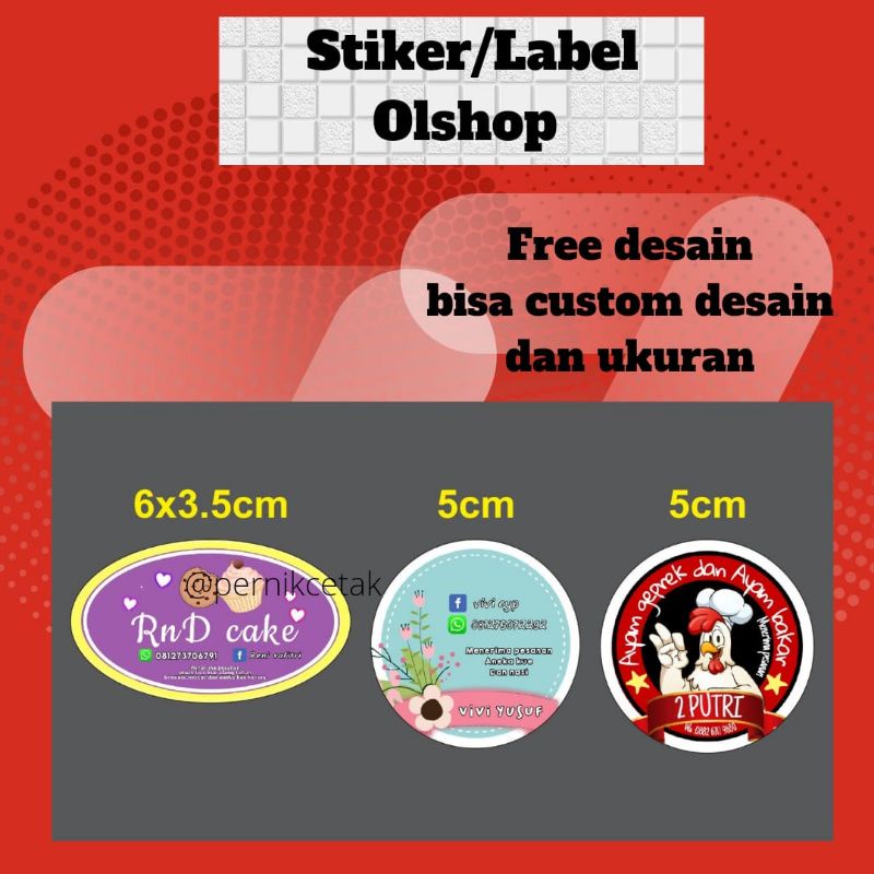 Jual STIKER /LABEL KEMASAN OLSHOP | Shopee Indonesia