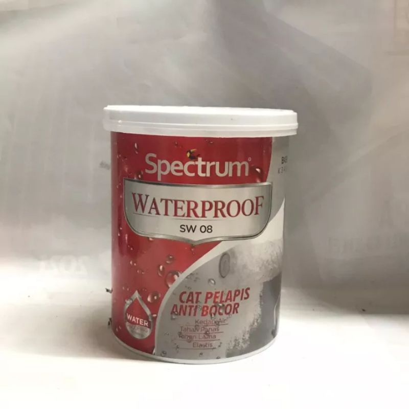 Jual PROMO CAT ANTI BOCOR SPECTRUM WATERPROOF 4KG WARNA ABU-ABU ...