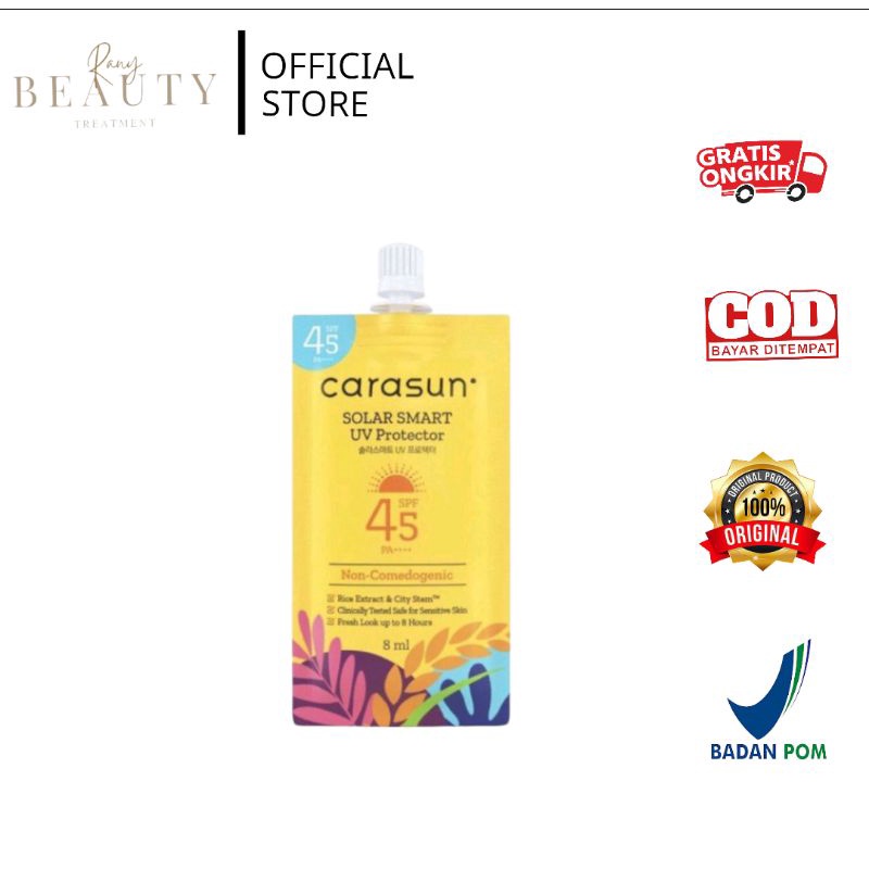 Jual CARASUN solar smart UV protector Spf 45 sachet | Shopee Indonesia