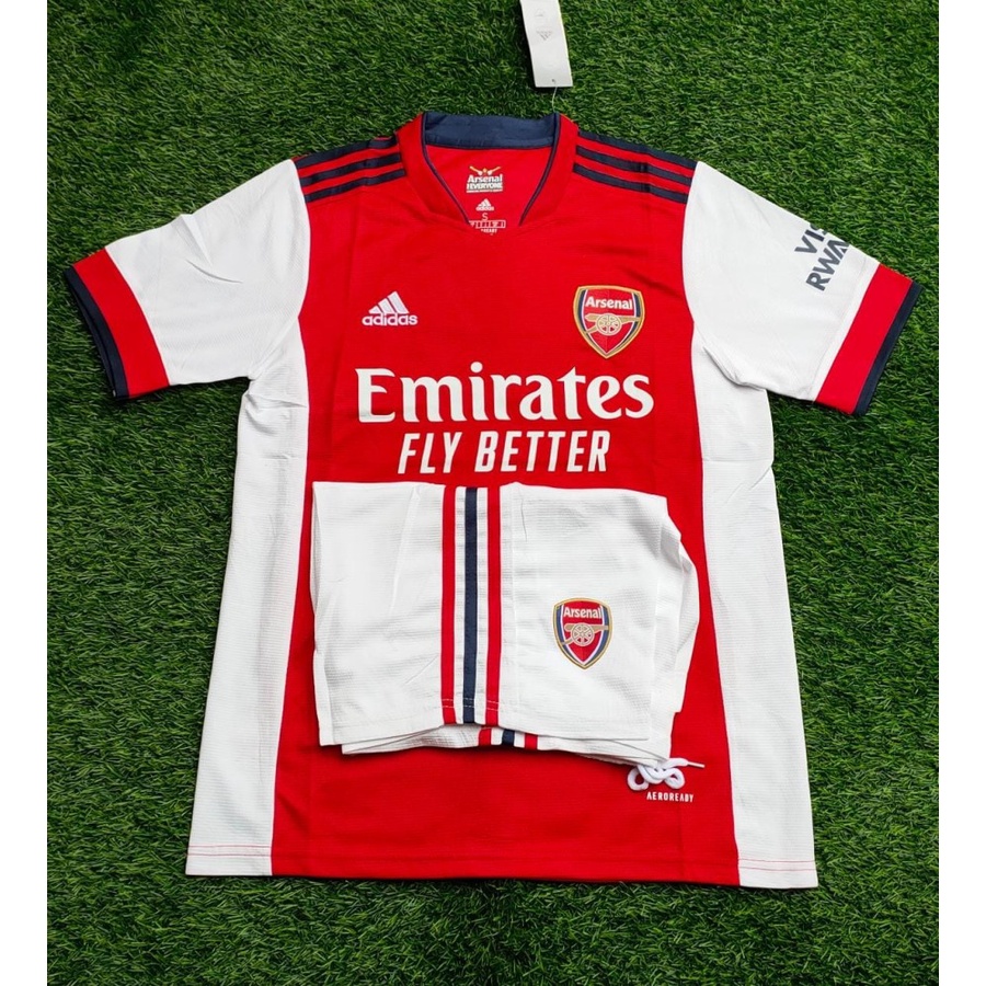 Jual FULLSET BAJU + CELANA ARSENAL HOME 2021/2022 GO | Shopee Indonesia