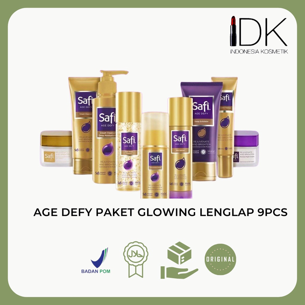 Jual Safi Age Defy Paket Glowing Lengkap Promo Free Pouch (NEW FORMULA ...