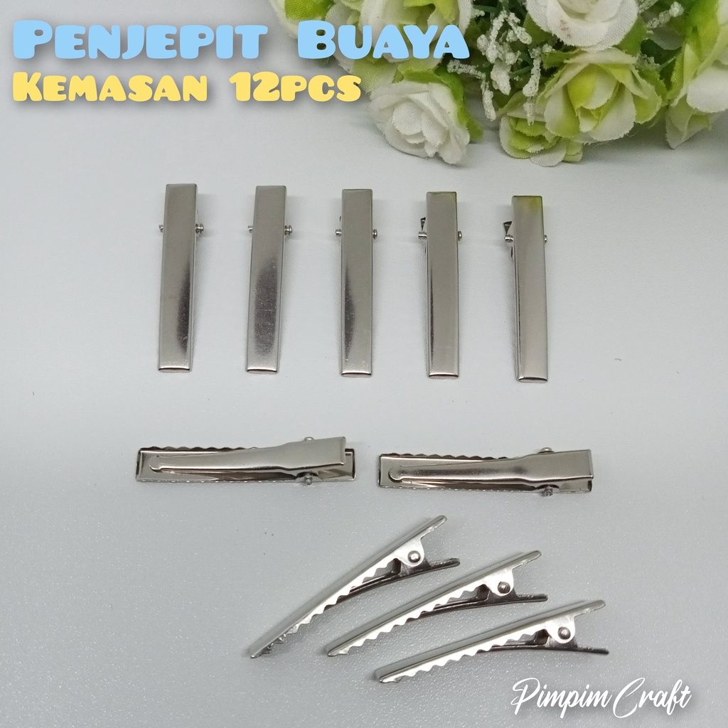 Jual Jepit Rambut Buaya Polos 4.5cm Kemasan 12pcs | Shopee Indonesia