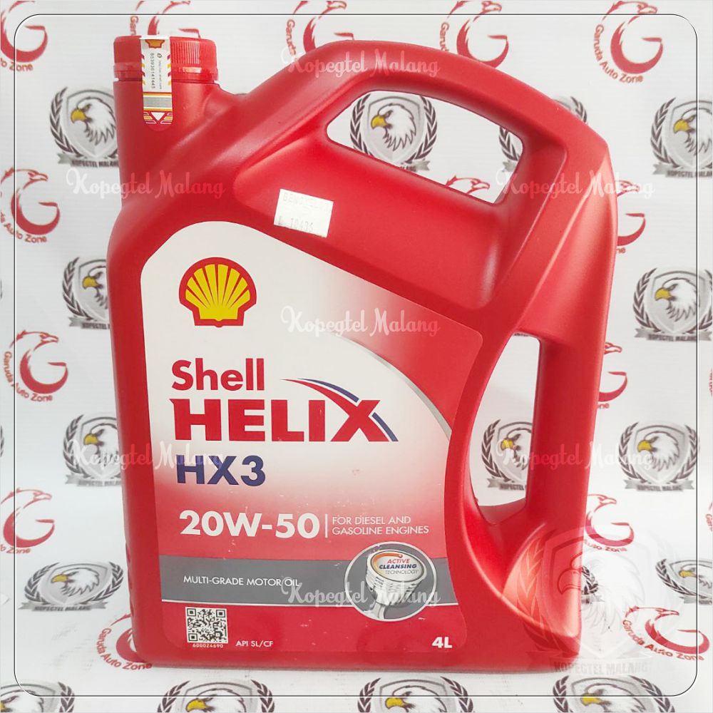 Jual Oli SHELL Helix HX3 20W-50 4L 10436bk | Shopee Indonesia