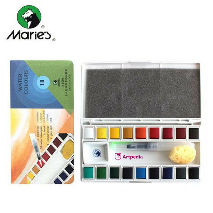 Jual MURAH !! MARIES WATERCOLOUR POCKET BOX SET 18 / CAT AIR MARIES 18 ...