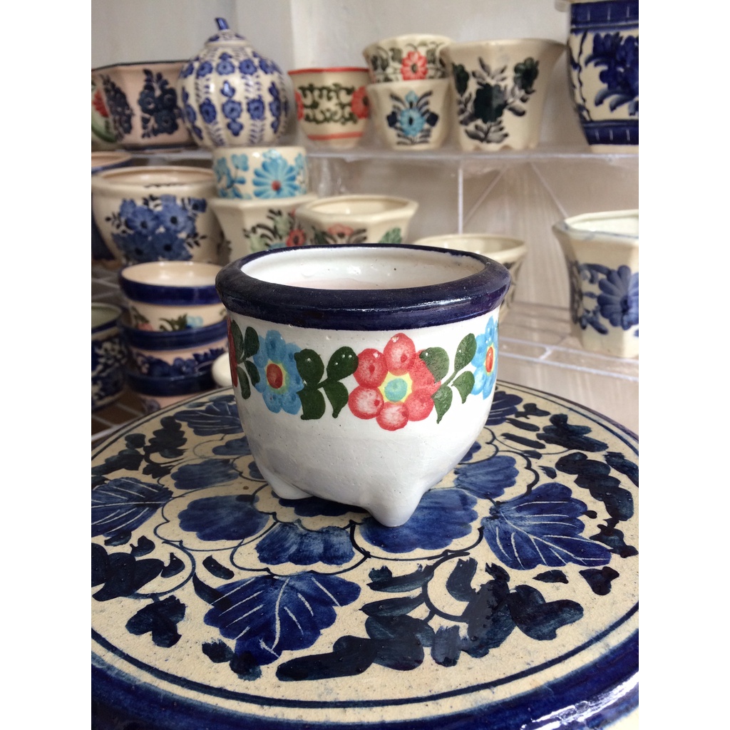 Jual Pot Vas Bunga Guci Keramik Motif Diameter 12-14cm | Shopee Indonesia