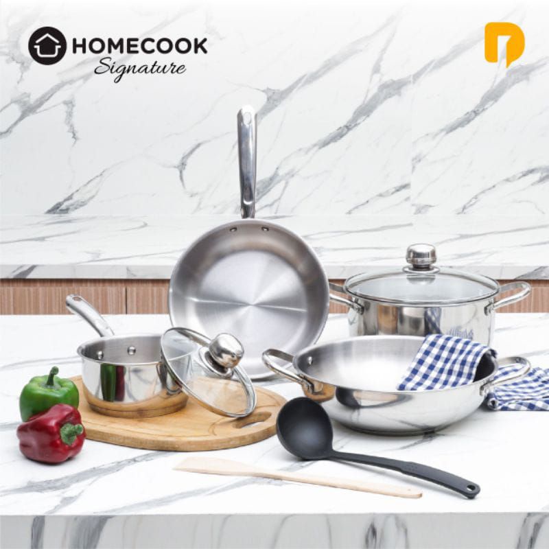 Jual Ecer Panci Homecook Signature Panci Stainless Teflon Casserole Wok ...