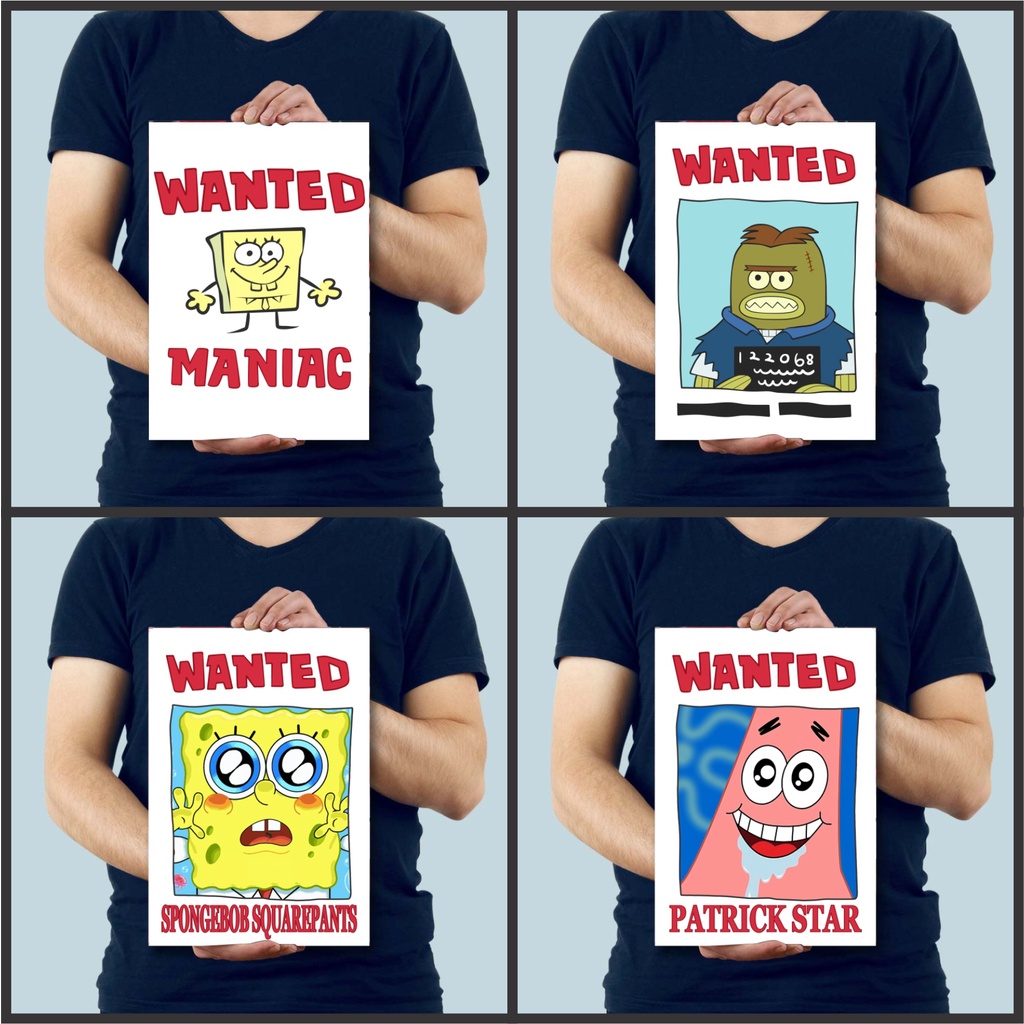 Jual Poster Wanted Spongebob Squarepants Terlengkap - Poster Aesthetic ...