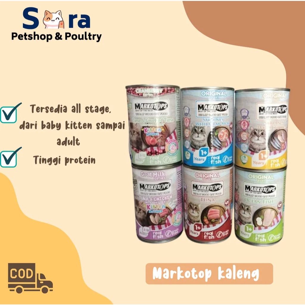 Jual MARKOTOP KALENG WETFOOD KUCING MAKANAN BASAH ANABUL 400 GRAM ...