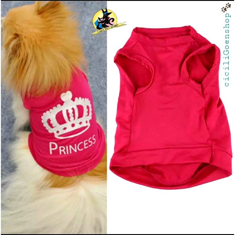 Jual Kaos princess pink Untuk Anjing Kucing kelinci lucu imut cantik ...